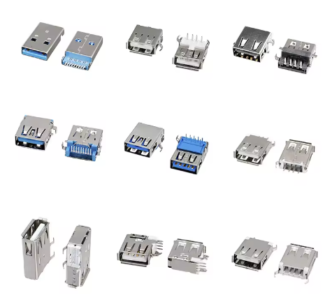 RoHS USB A PCB Connector Top Mount Front DIP Rear SMT Style USB Socket ...
